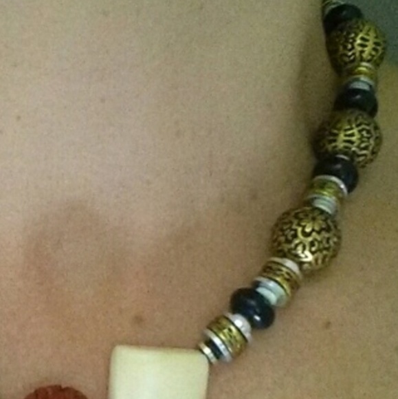 Sandra David | Jewelry | Sandra David Brass Stone Unique Necklace ...